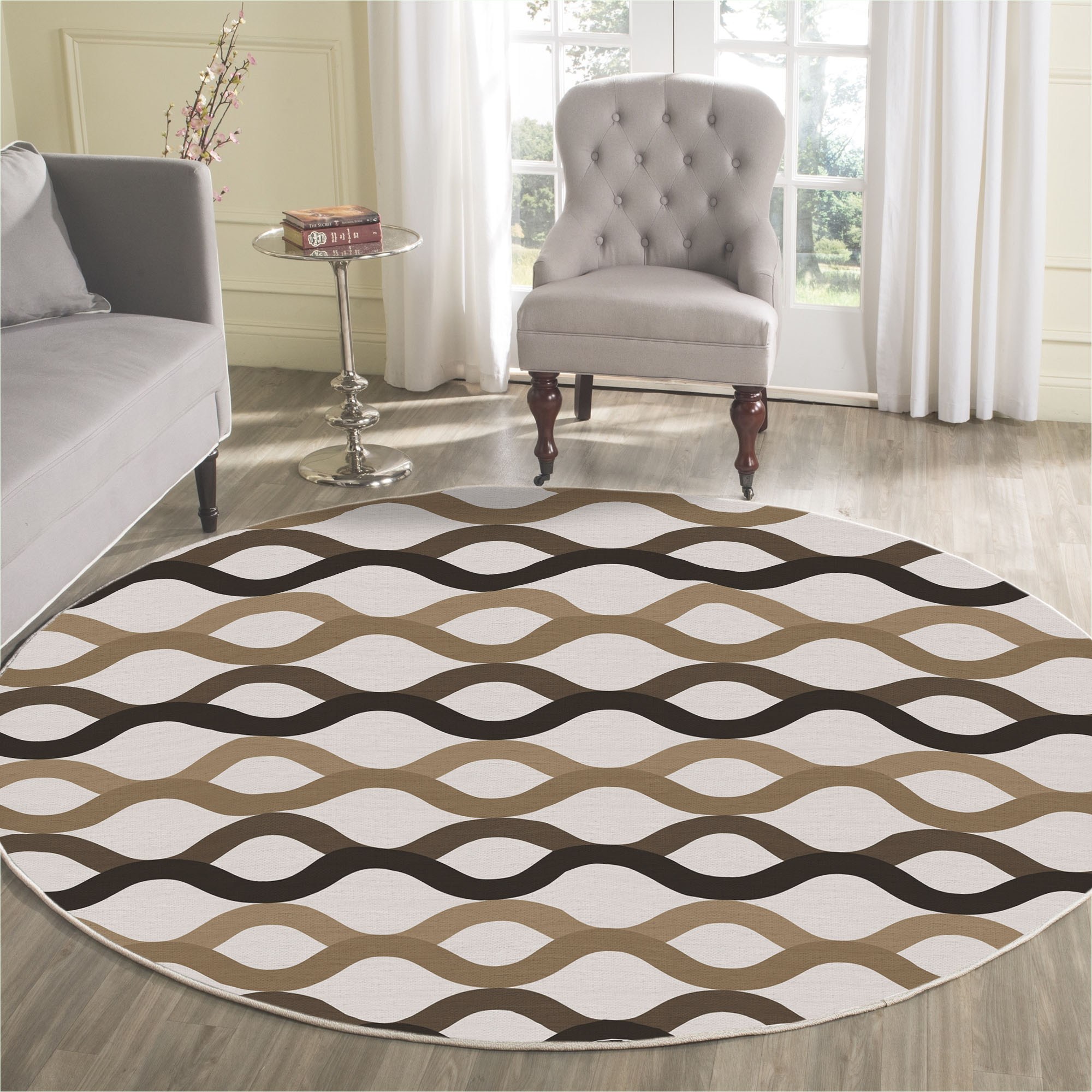 Килим Asi Home Rug 485, 150 x 150 см, памук, полиестер, кремав - eMAG.bg