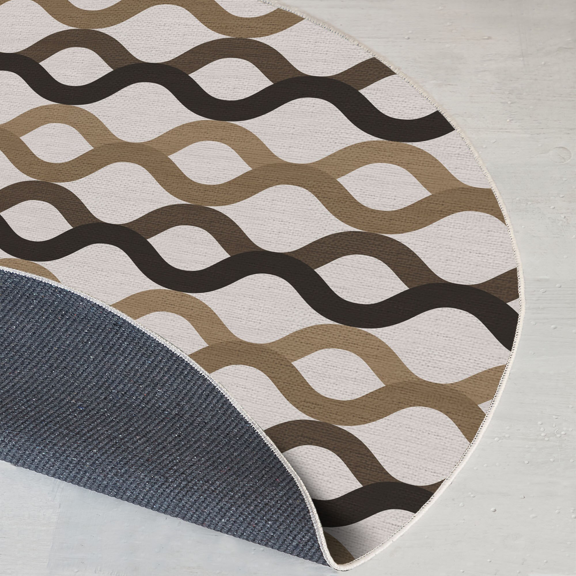 Килим Asi Home Rug 485, 150 x 150 см, памук, полиестер, кремав - eMAG.bg