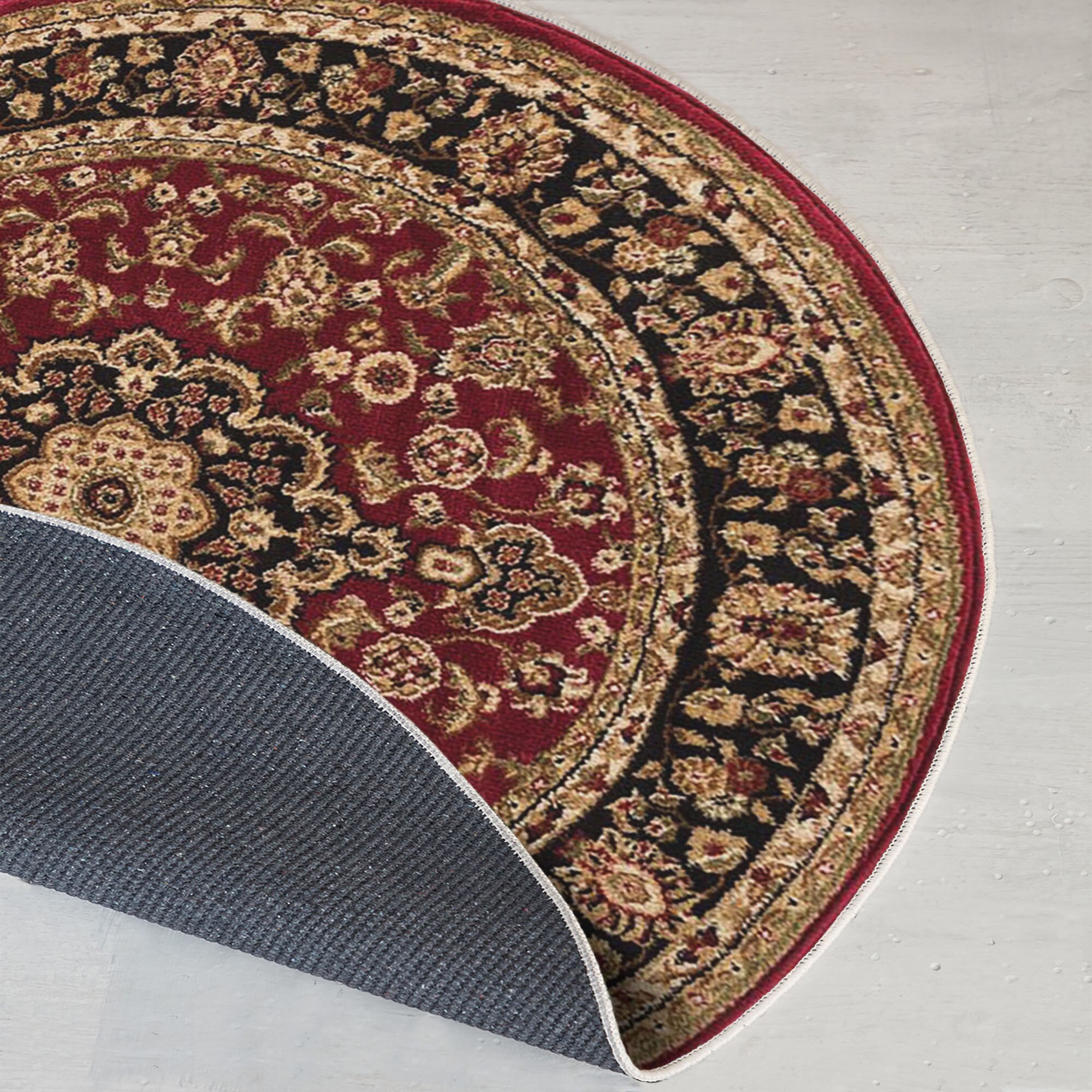 Covor Asi Home Rug 477, 80 x 80cm, Bumbac | Poliester, Rosu - eMAG.ro