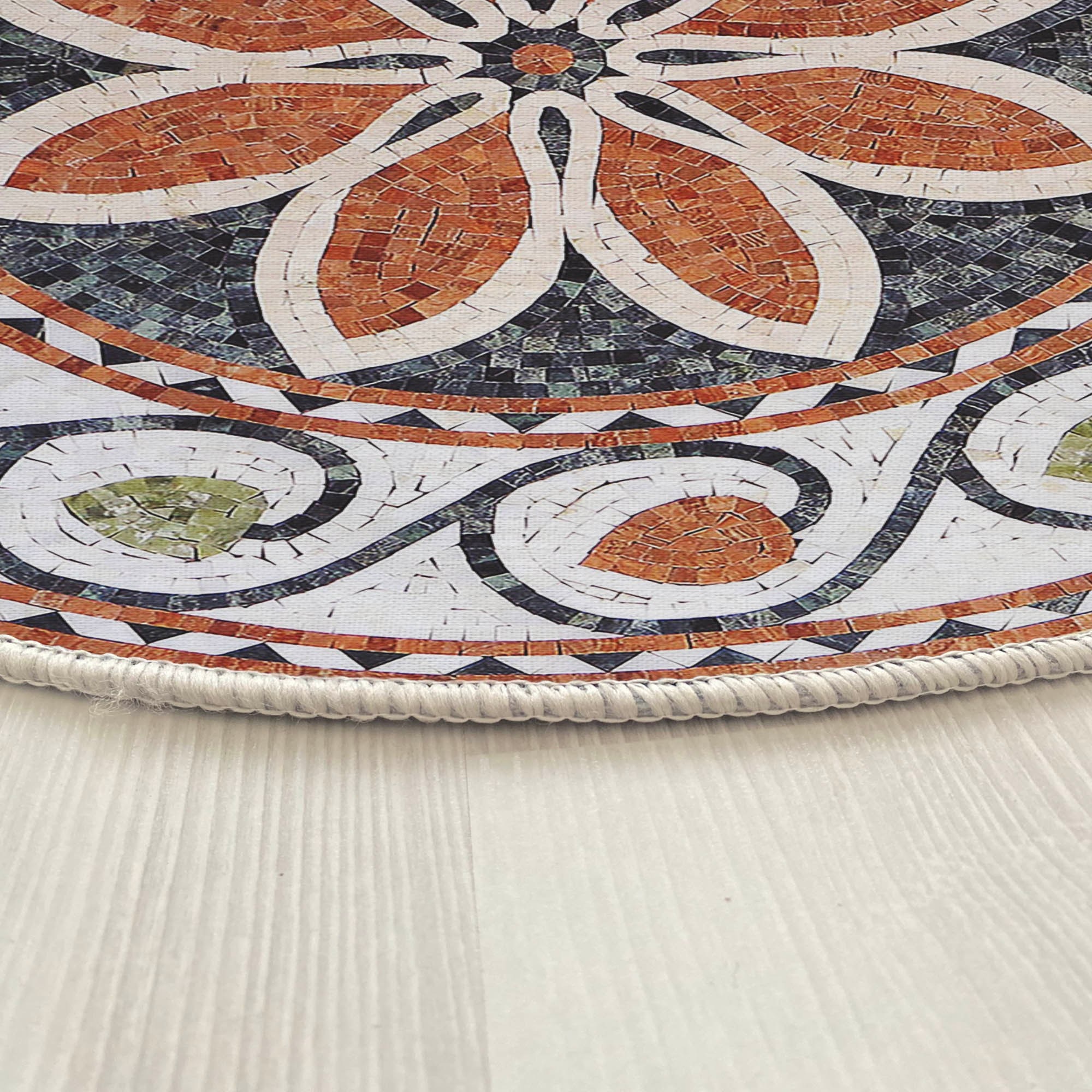 Covor Asi Home Rug 486, 110 x 110cm, Bumbac, Poliester, Portocaliu ...