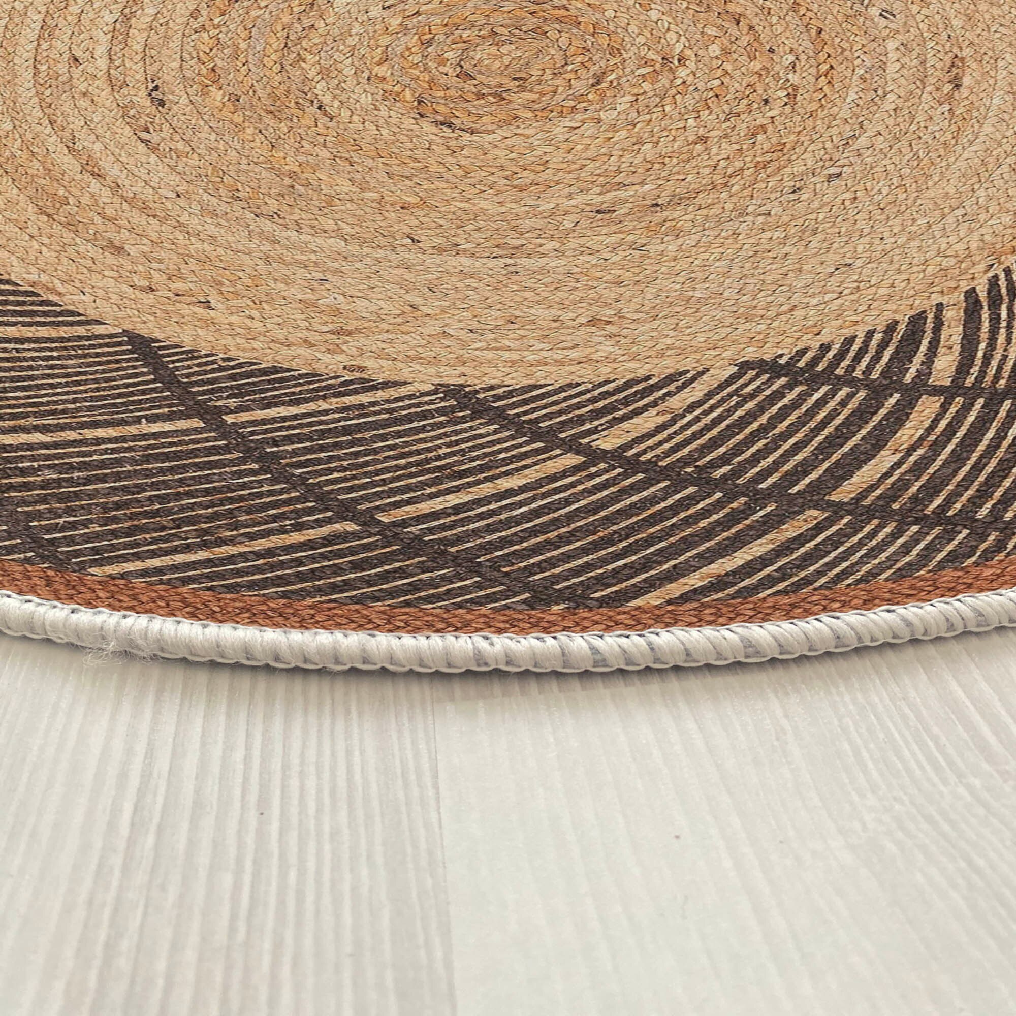 Covor Asi Home Rug 481, 120 x 120cm, Bumbac, Poliester, Crem - eMAG.ro