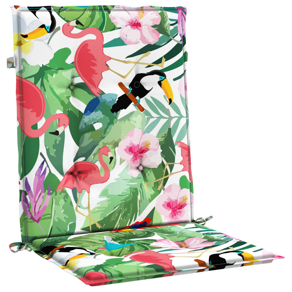 Set perne pentru scaune cu spatar jos vidaXL, 6 buc, multicolor, textil ...