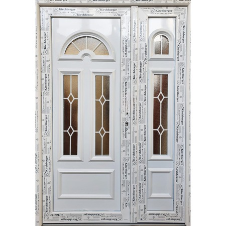 Usa dubla exterior Pvc, cu geam termopan, Karolina white 140x210 - Alb ...