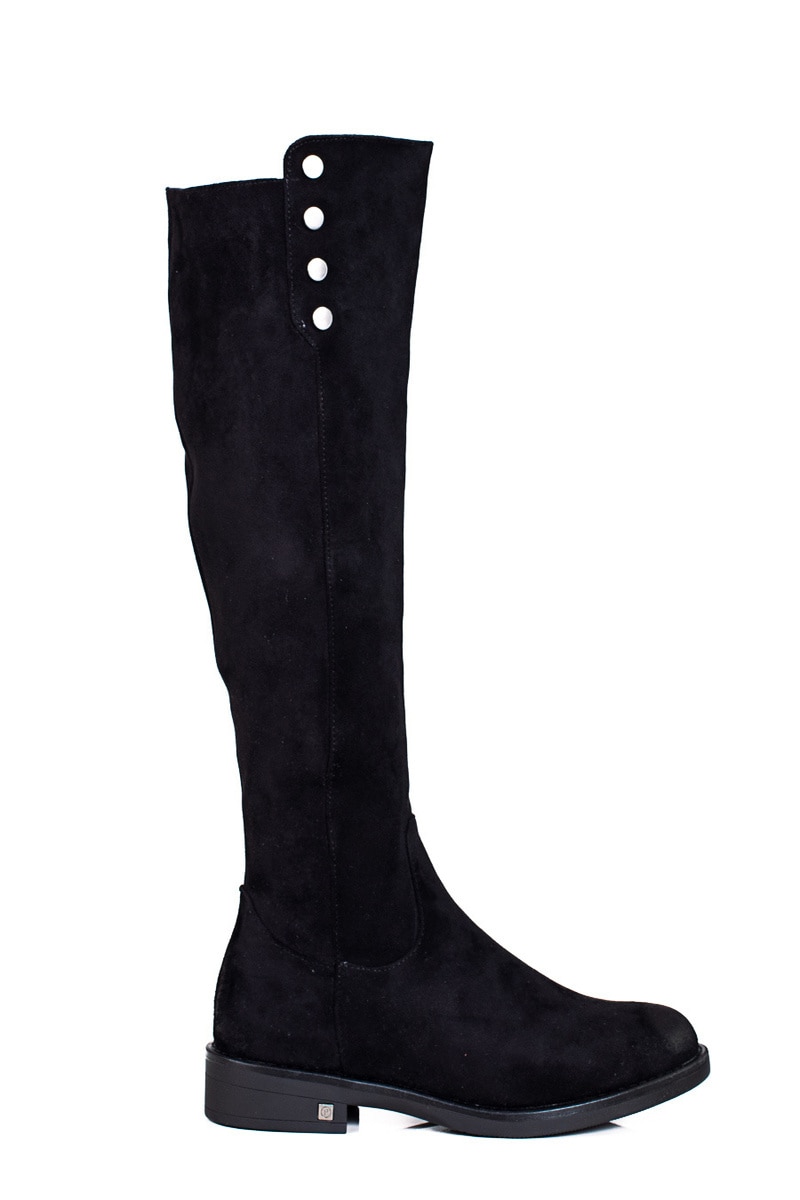 Cizme dama, piele intoarsa, negru, W. Potocki, 36 EU - eMAG.ro