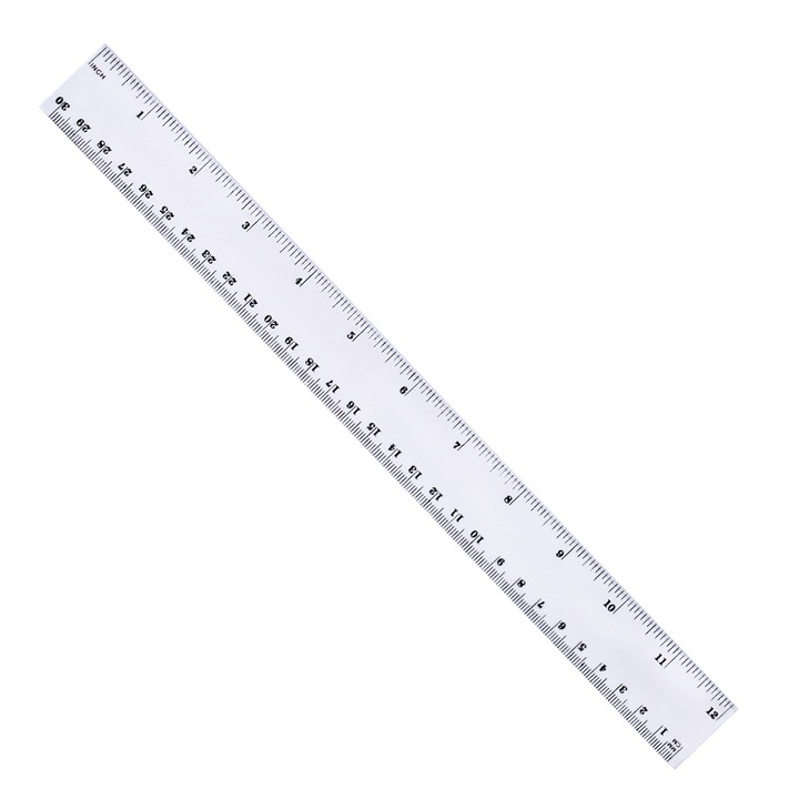 Rigla plastic, transparenta, 30 cm - eMAG.ro