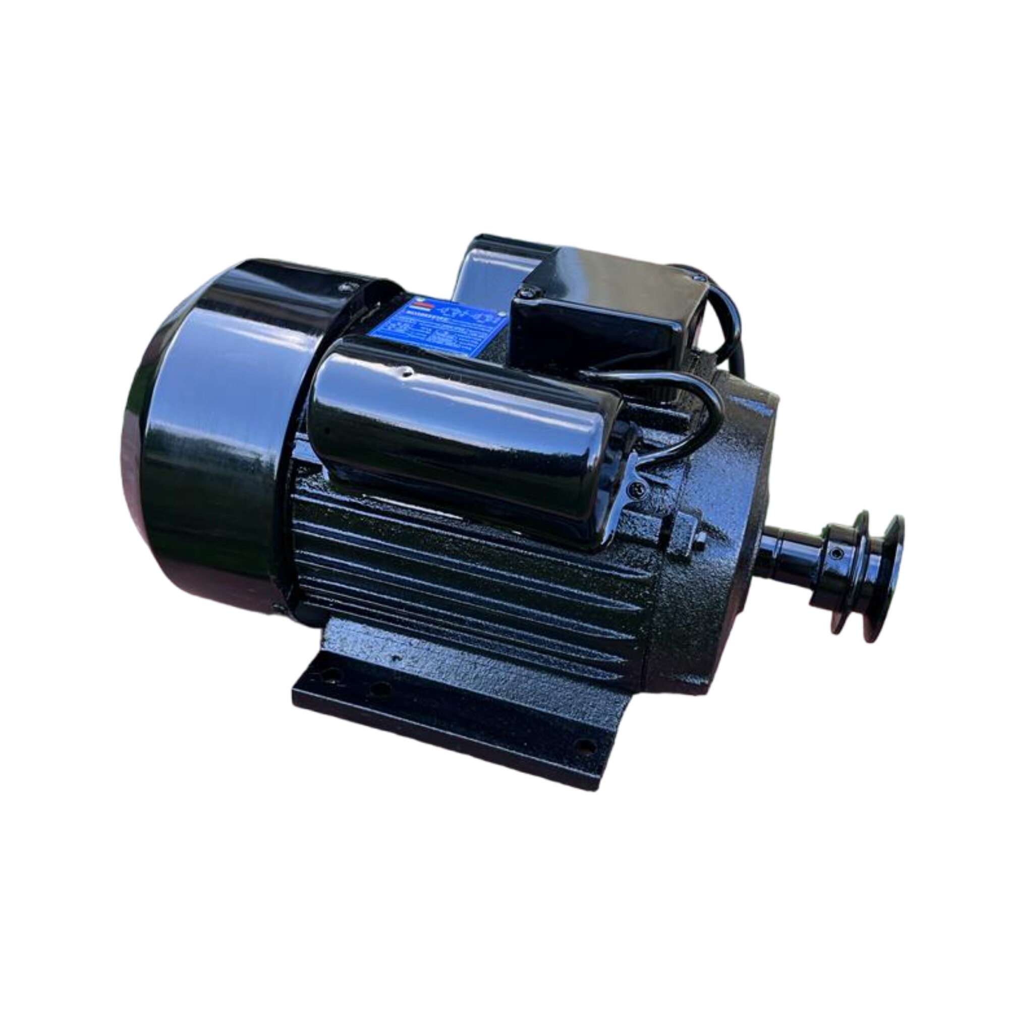 Motor electric monofazat 2.2KW X 3000 de RPM, bobinaj de cupru, carcasa de fonta, 2 condensatori ...