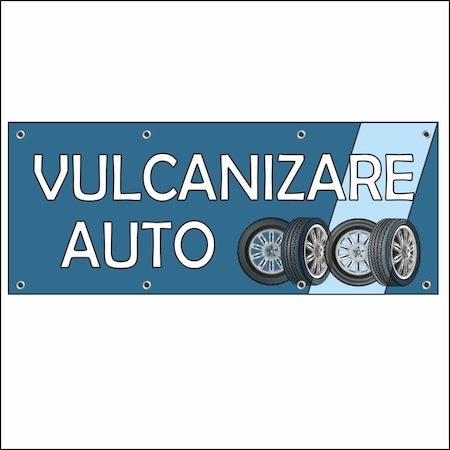 Banner MEDIA, "Vulcanizare auto" model 1, 300 x 120 cm - eMAG.ro