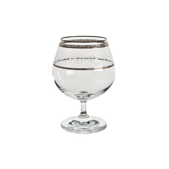 Set 6 Pahare de coniac, Laura, 68542, 300ml, Transparent/Auriu - eMAG.ro
