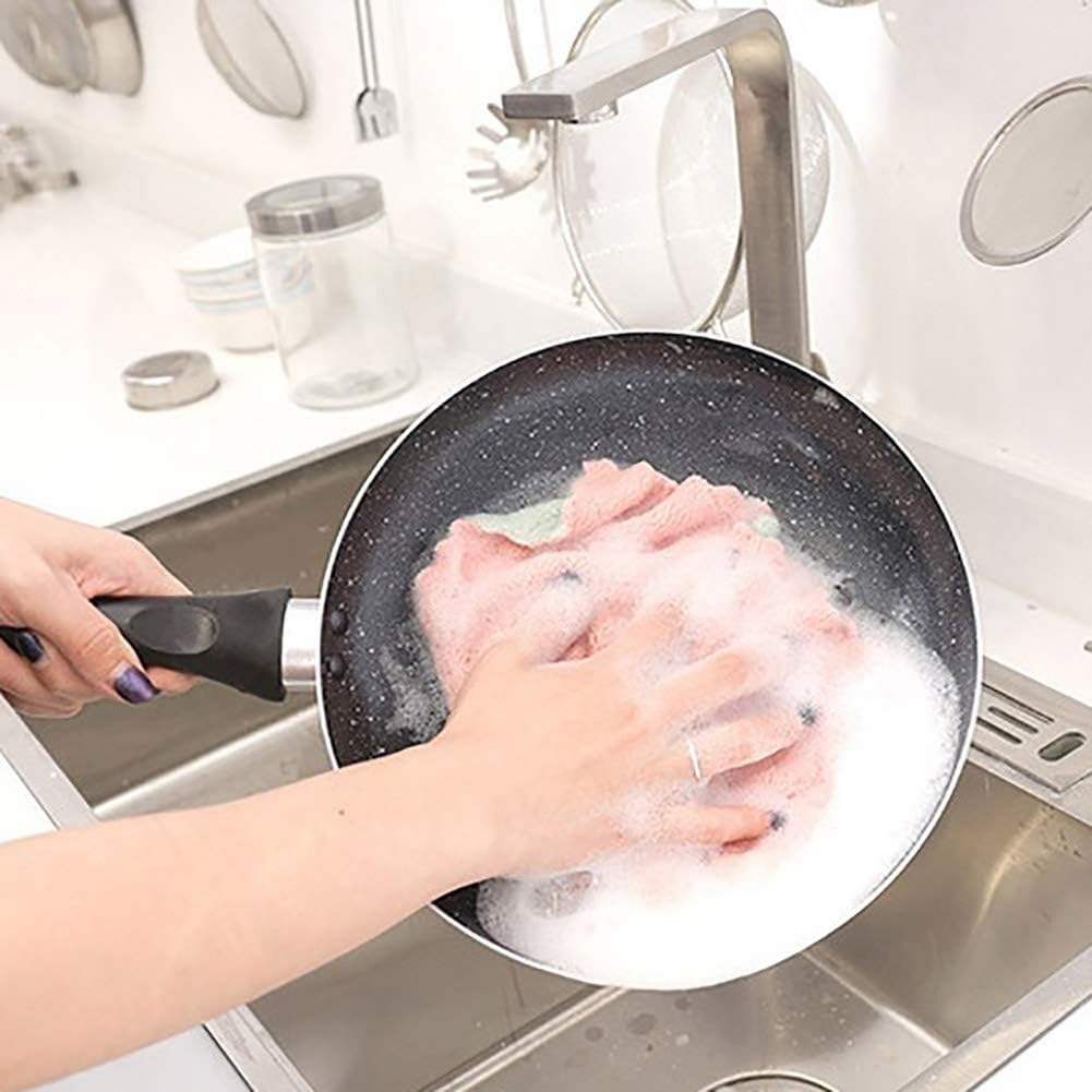 Set 4 Lavete din Microfibra, pentru Vase si Sters Praful pe Mobila ...