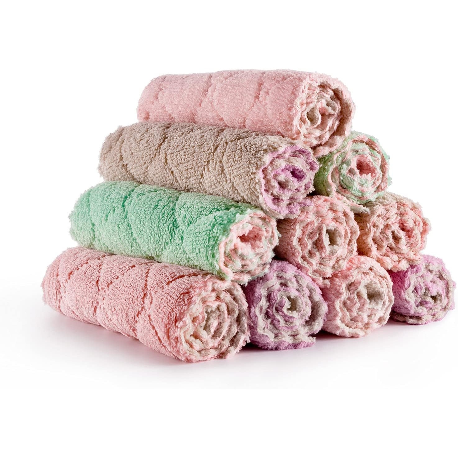 Set 4 Lavete din Microfibra, pentru Vase si Sters Praful pe Mobila ...