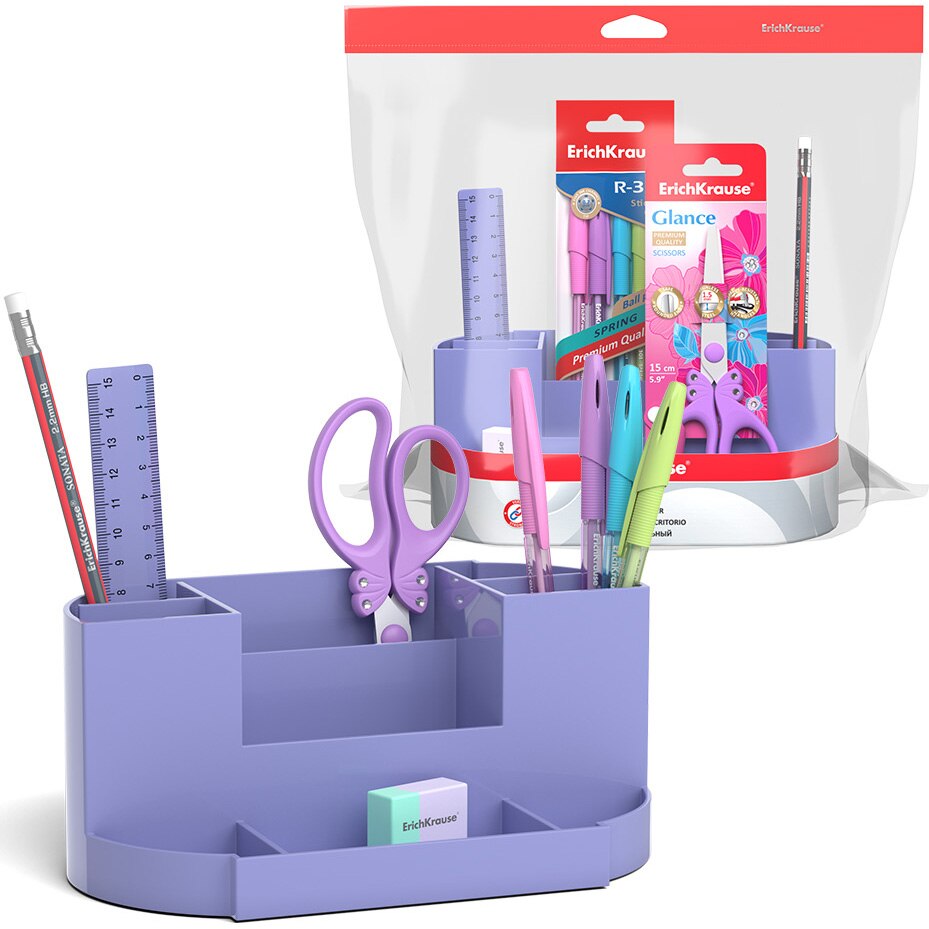 Suport Instrumente Scris Echipat EK Victoria, 5 Piese, Mov Pastel - eMAG.ro