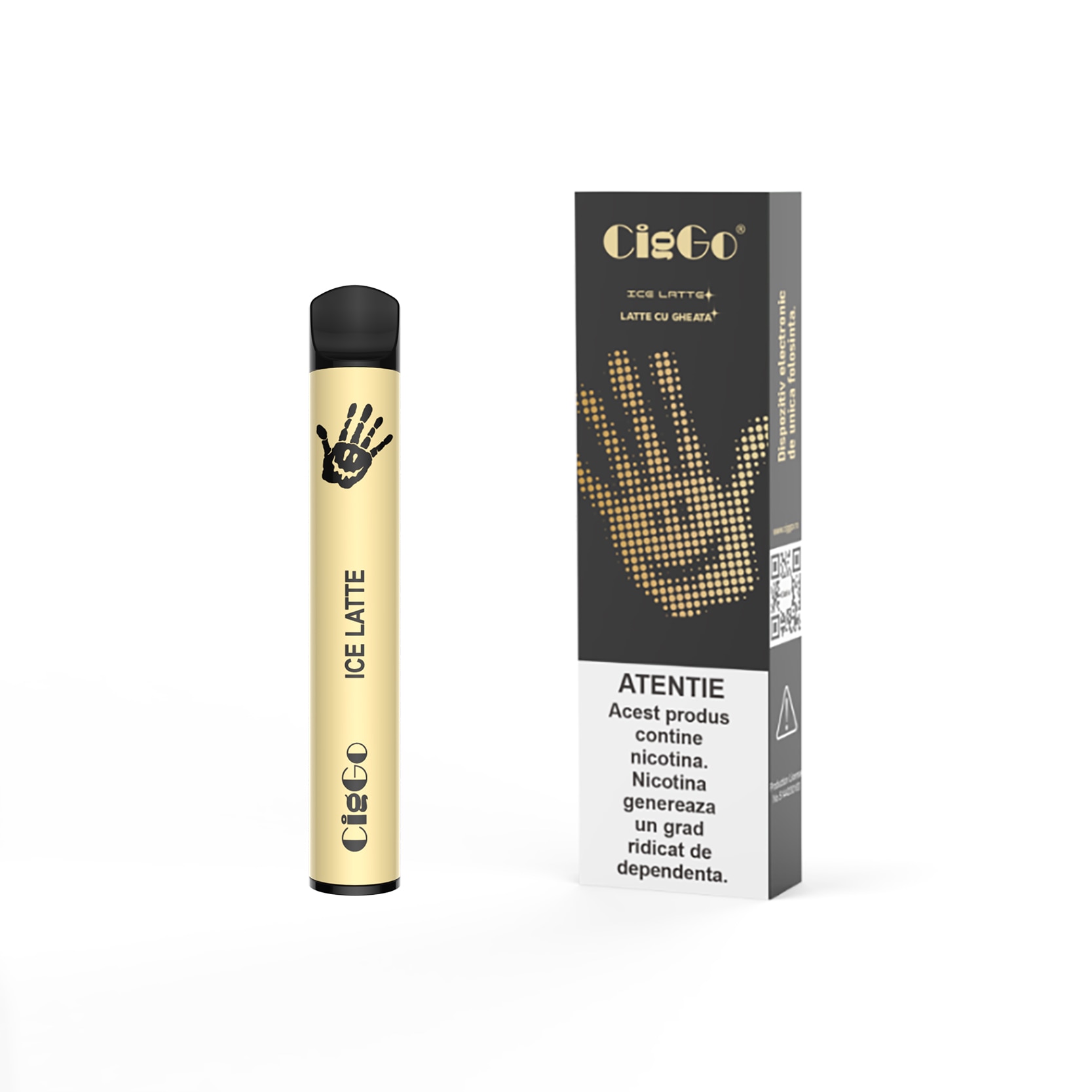 Kit Tigara Electronica CIGGO J12- 600 - Latte cu Gheata, Dispozitiv de ...