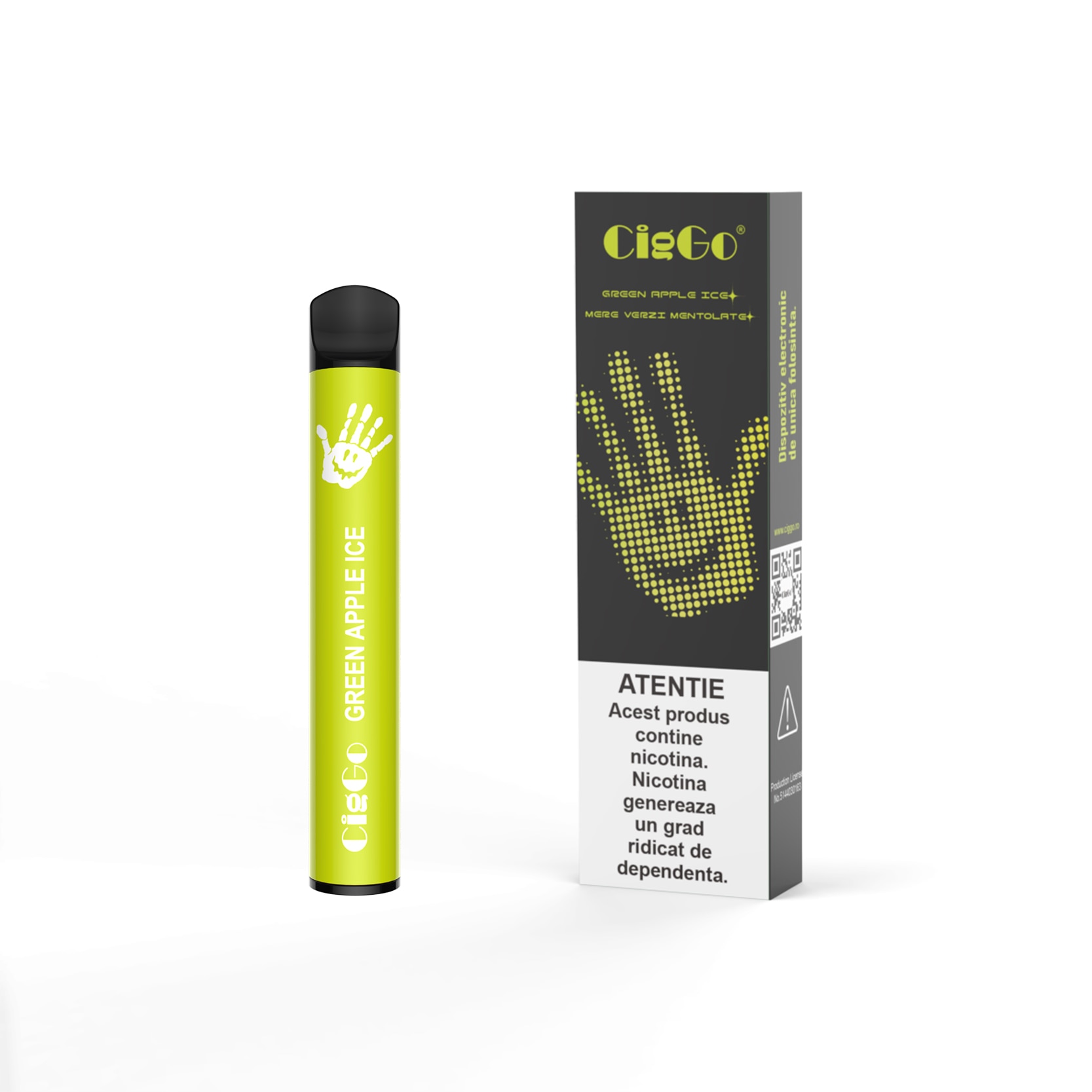 Kit Tigara Electronica CIGGO J12- 600 - Mere Verzi Mentolate ...