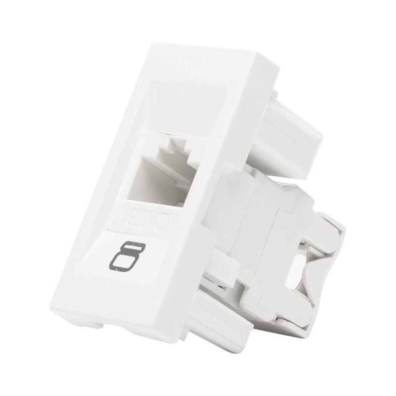 Priza UTP RJ45 Elbi Moda Voice Modular Cat6E 1 Modul Alb Lucios - eMAG.ro