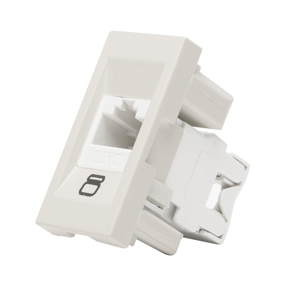 Plug UTP RJ45 Elbi Moda Voice Modular Cat6E 1 Module Beige Mat - eMAG.bg