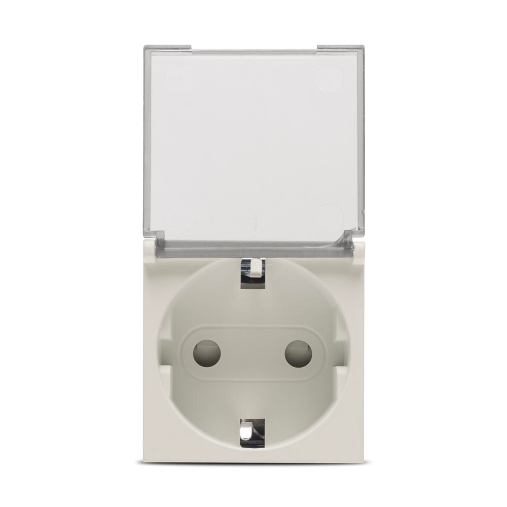 Priza Schuko Cu Capac Elbi Moda Voice Modular Protectie Copii 16A 2 ...