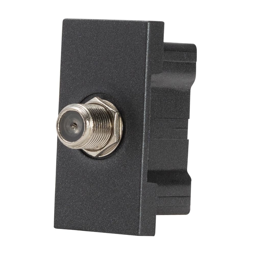 TV Socket F Connector Elbi Moda Voice Modular 1 Module Anthracite Matt ...