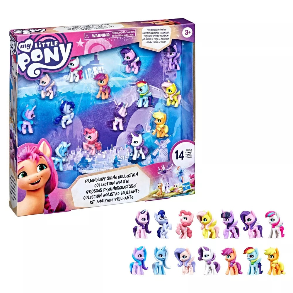 Set 14 mini figurine My Little Pony, Friendship Shine Collection, 4 cm ...