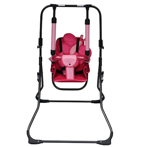 Leagan bebelusi, Skyline, Metal, 25 kg, 6-36 luni, Roz - eMAG.ro