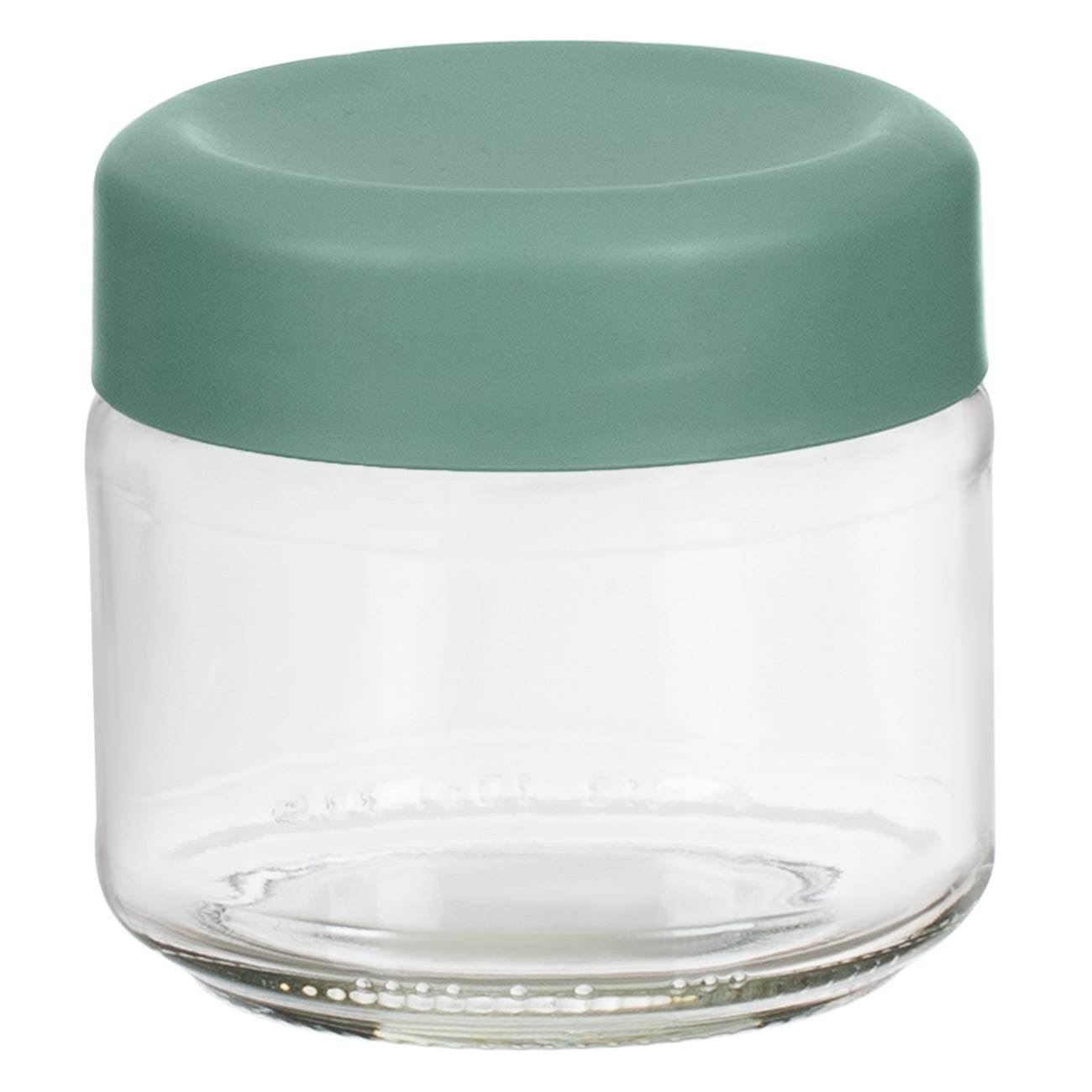 Recipient din sticla, cu capac verde, transparent, 330ml - eMAG.ro