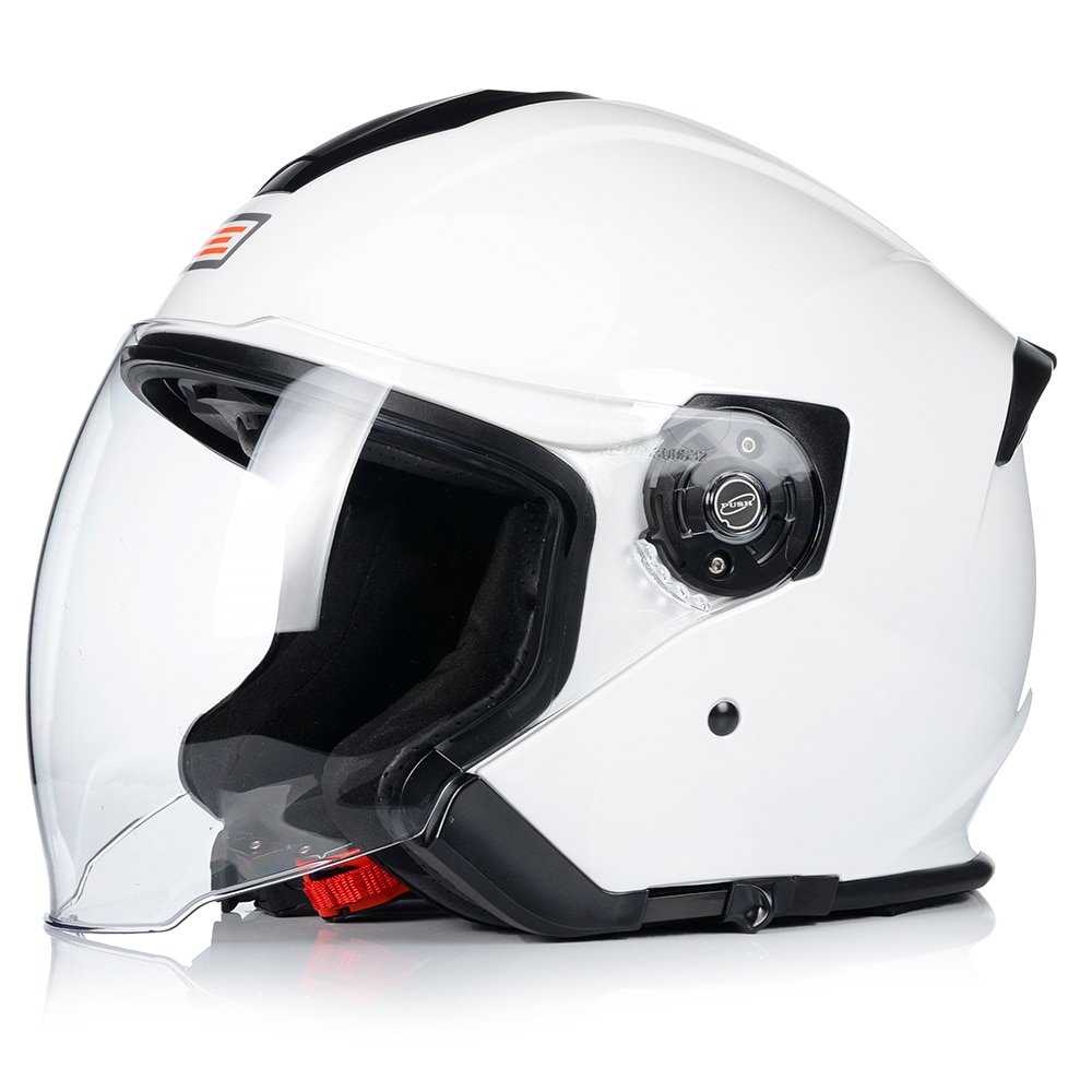 Casca Motocicleta Deschisa Scooter Chopper RL + Blenda Origine Alb ...