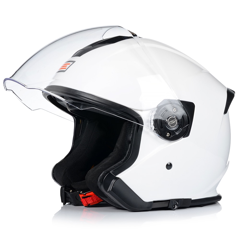 Casca Motocicleta Deschisa Scooter Chopper RL + Blenda Origine Alb ...