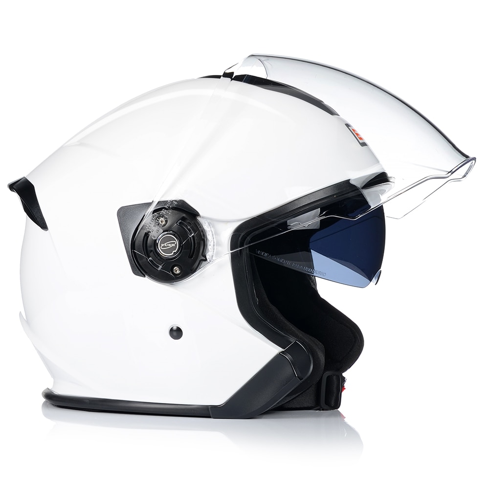 Casca Motocicleta Deschisa Scooter Chopper RL + Blenda Origine Alb ...