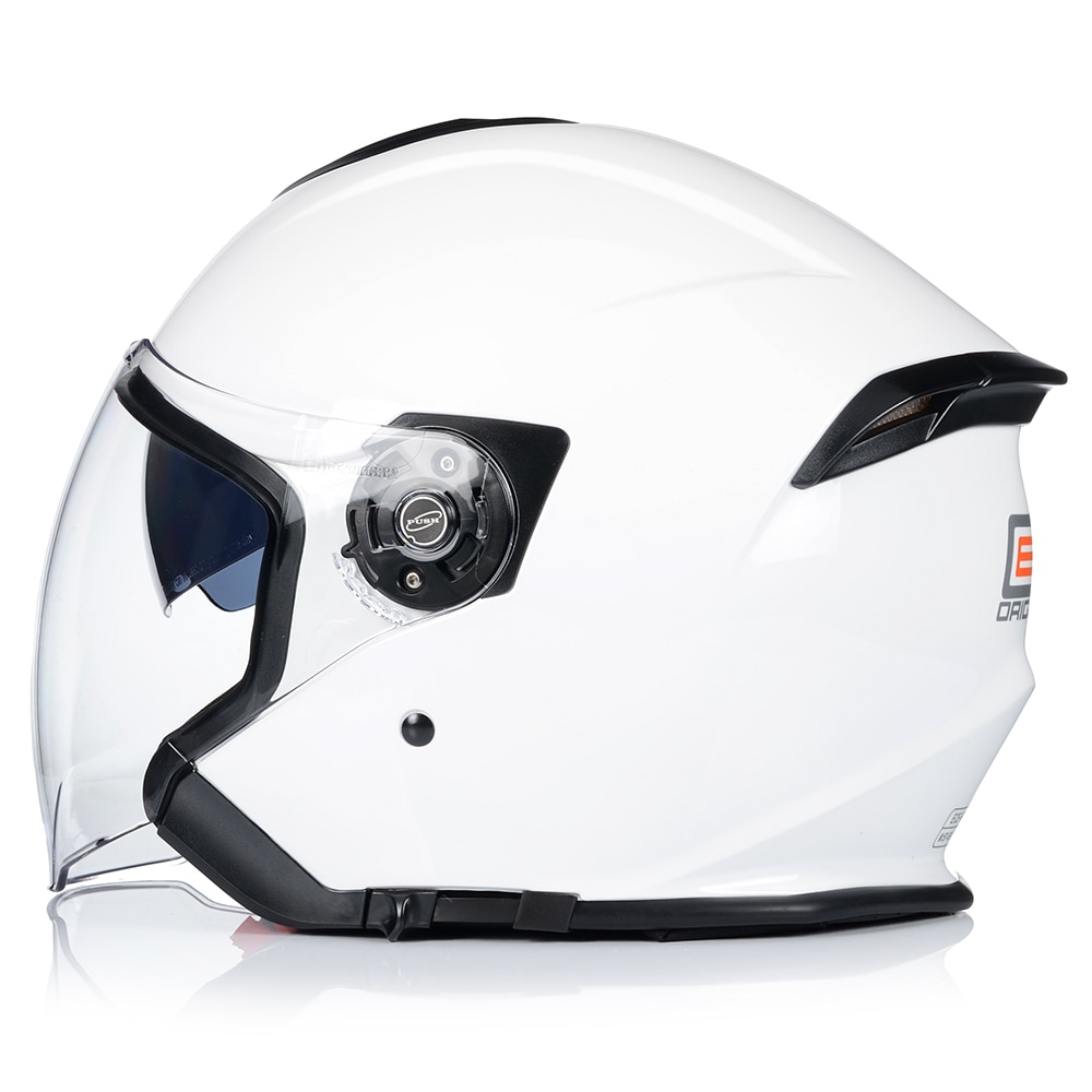 Casca Motocicleta Deschisa Scooter Chopper RL + Blenda Origine Alb ...