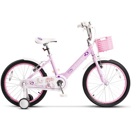 Bicicleta copii V2002B 20 inch, Roz Alb - eMAG.ro