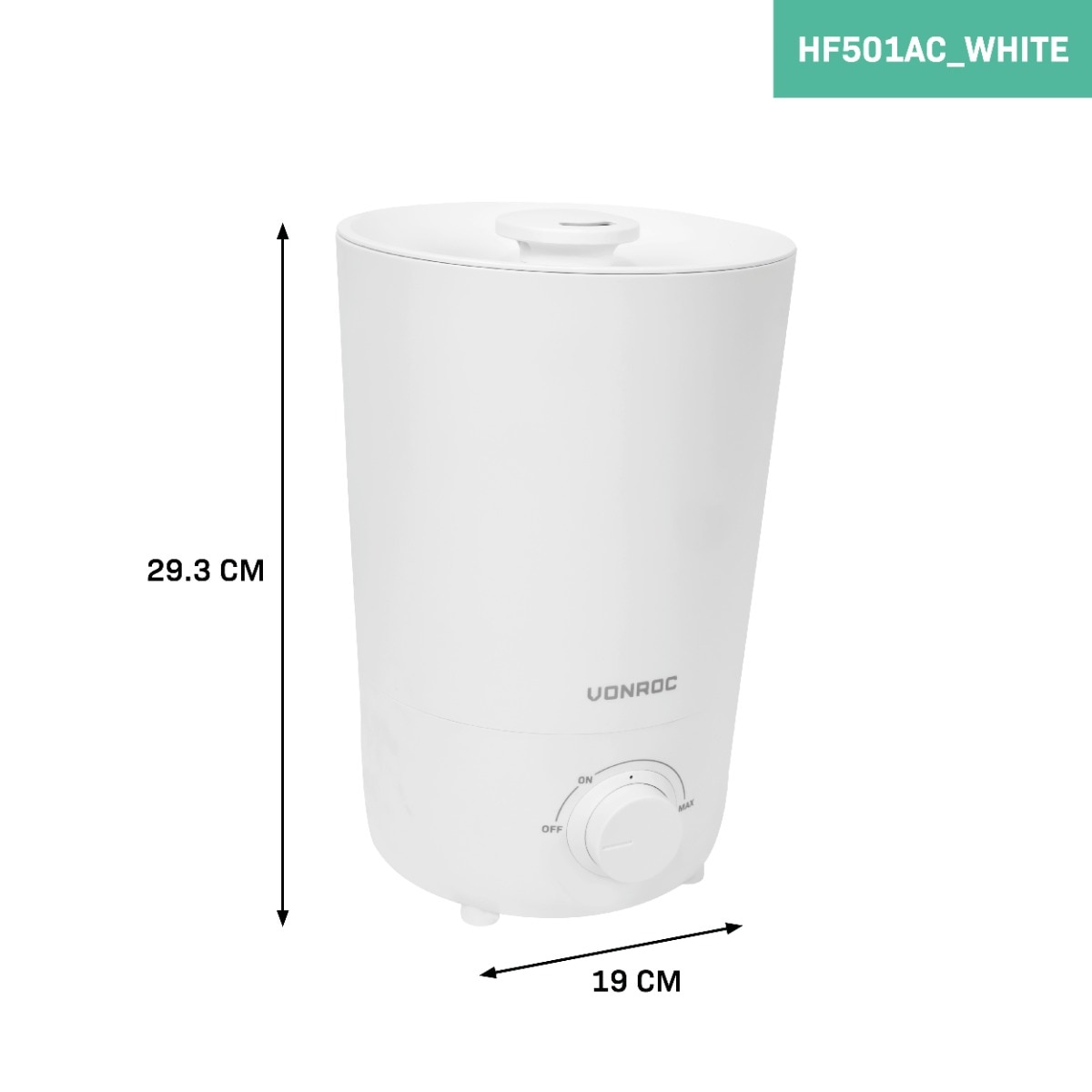 Umidificator VONROC, HF501AC_WHITE, 2.6L, cu ultrasunete, alb - eMAG.ro