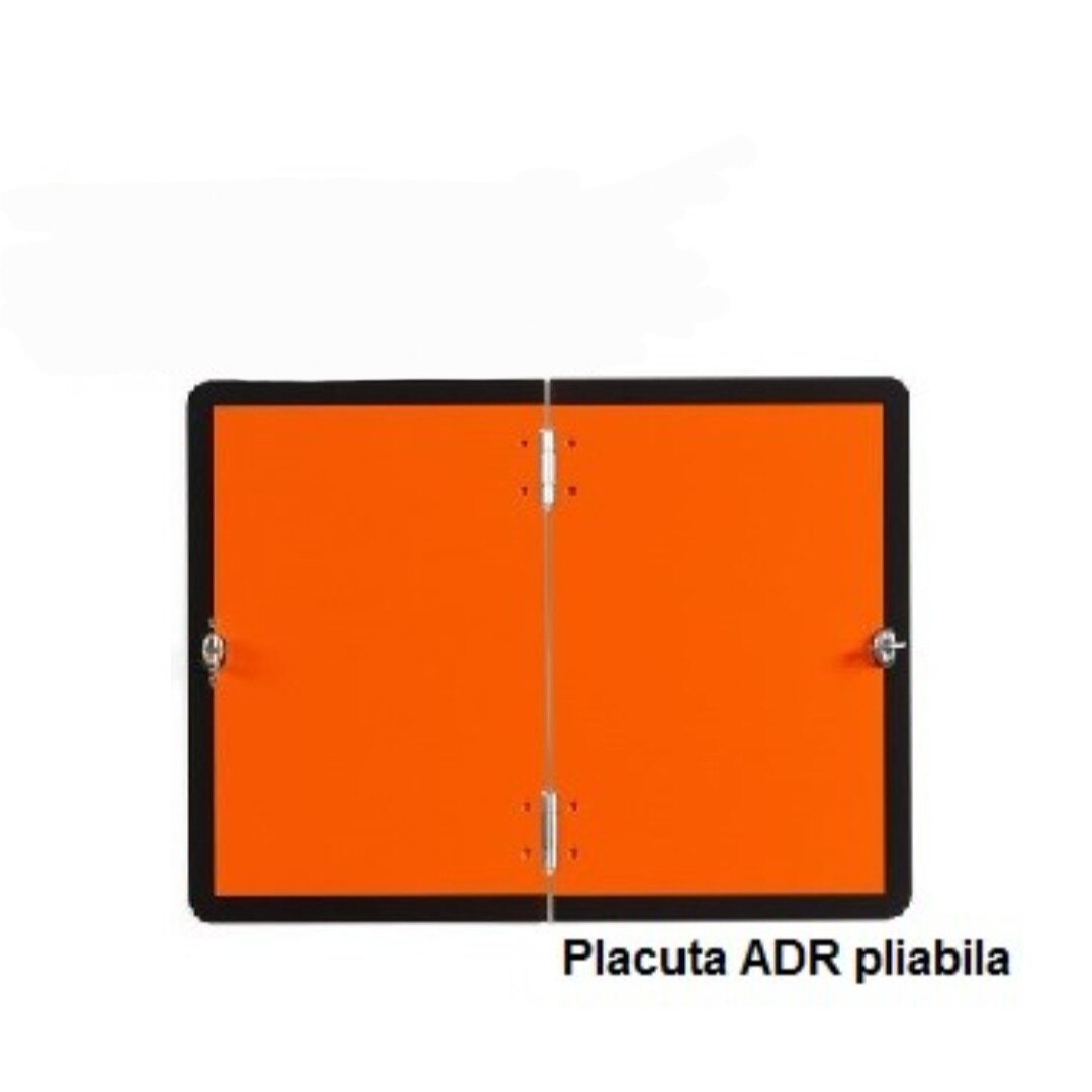 Placa ADR mare - PLIABILA, 300 X 400 mm, portocalie, reflectorizanta ...