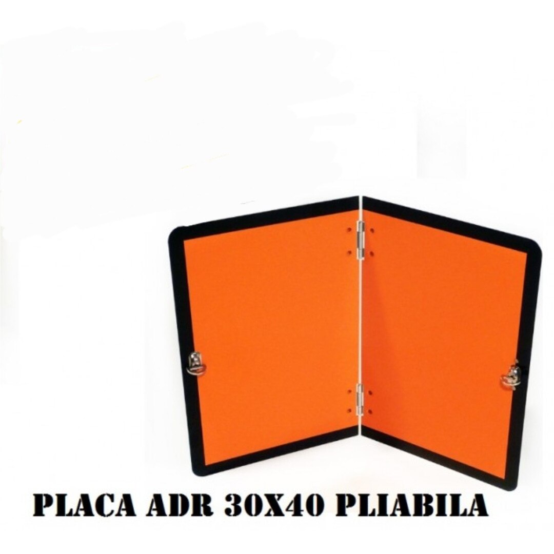 Placa ADR mare - PLIABILA, 300 X 400 mm, portocalie, reflectorizanta ...