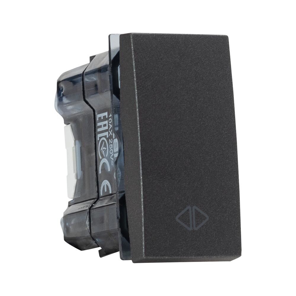 Intrerupator Cap Cruce Elbi Moda Voice Modular 10A 1 Modul Antracit Mat ...