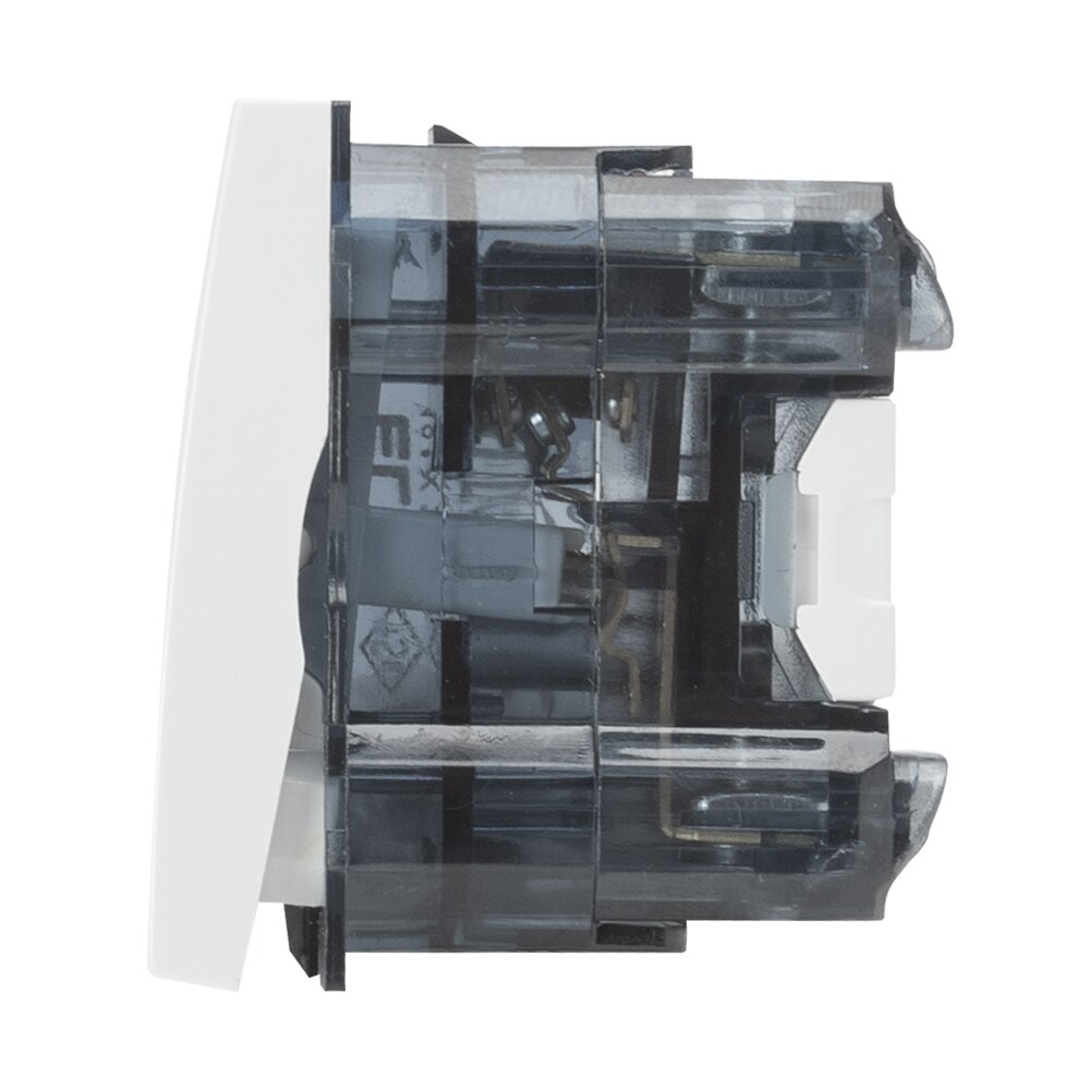 Intrerupator Cap Cruce Elbi Moda Voice Modular 10A 1 Modul Alb Lucios ...