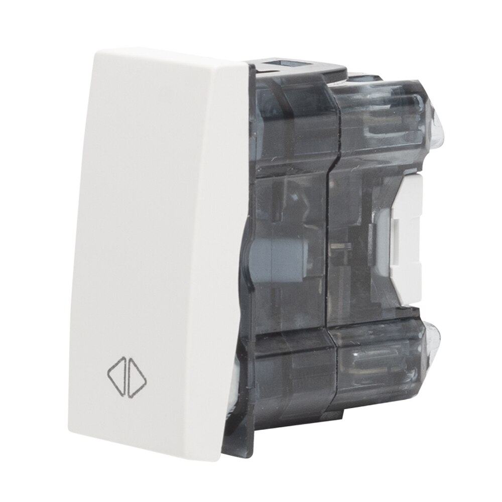 Intrerupator Cap Cruce Elbi Moda Voice Modular 10A 1 Modul Alb Lucios ...