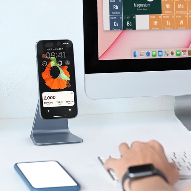 Suport telefon/tableta cu picior de birou, PS Products, cu incarcare ...