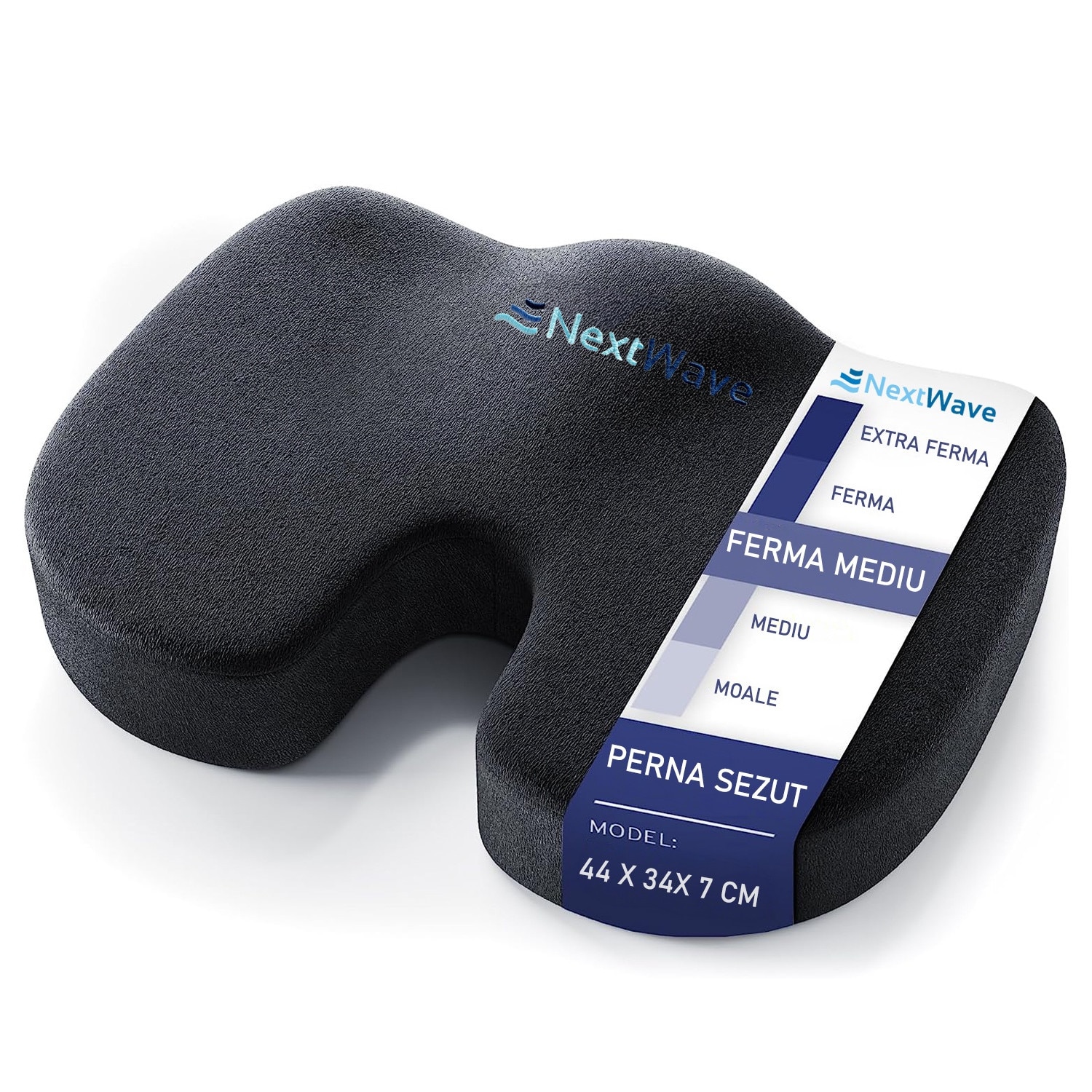 Perna ortopedica sezut NextWave®️, din spuma cu memorie, Coccis, pentru ...