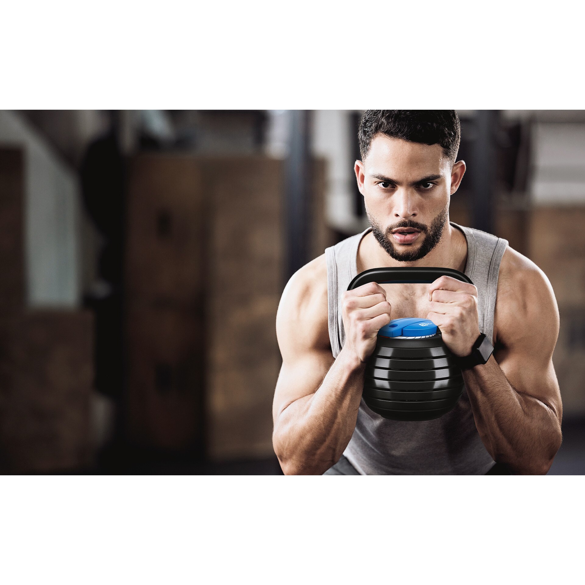 Set de kettlebell reglabil automat Athler Panda 3.0, 6 placi de ...