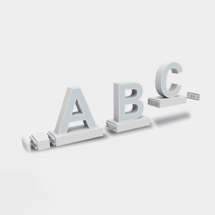 Simbol LED abcMIX, magnetic seria baza, forma paranteza inchisa, 95mm ...