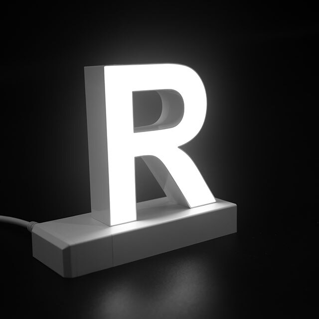 Litera LED abcMIX, magnetica seria baza, R mare, 95mm, 6500K, IP20, 1 ...
