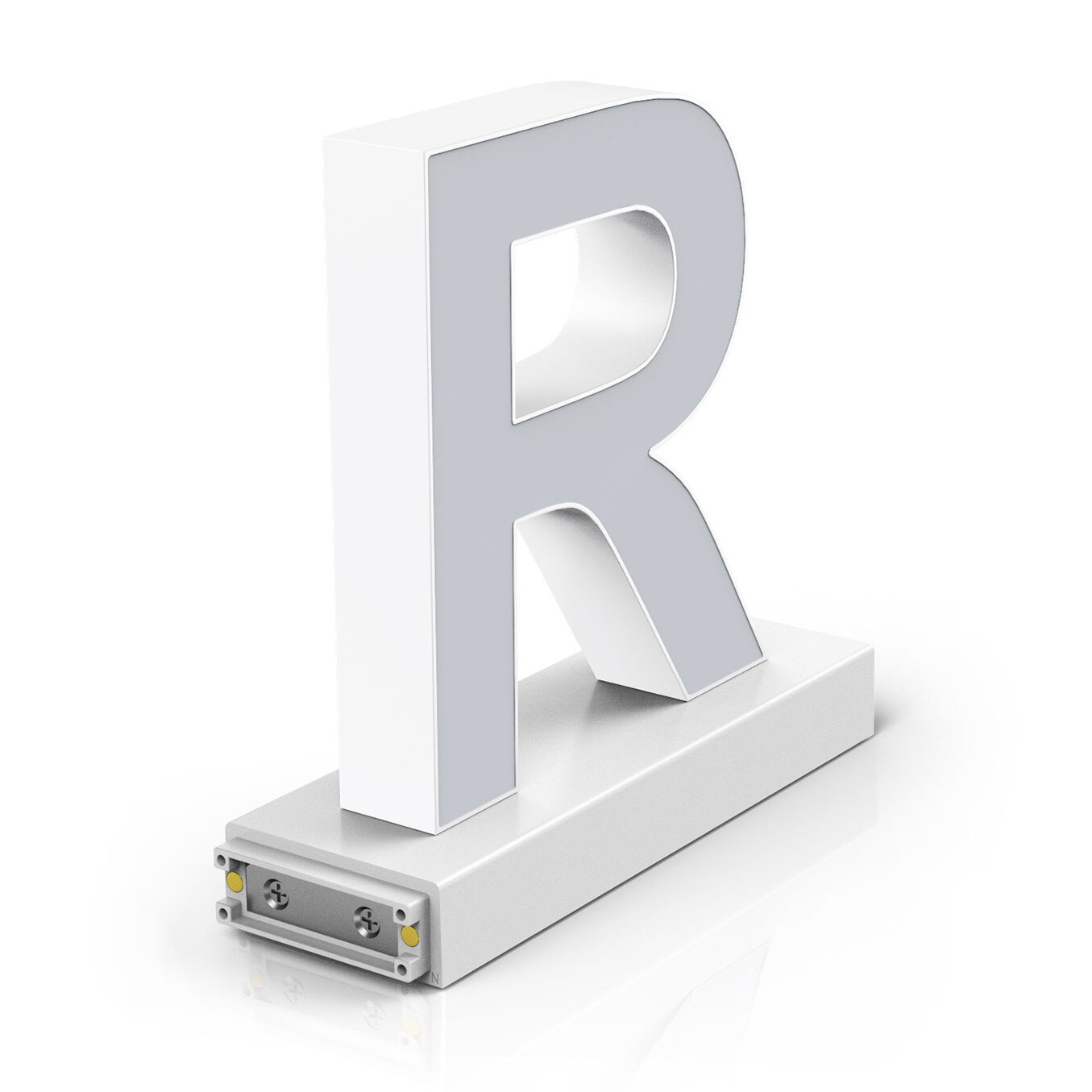 Litera LED abcMIX, magnetica seria baza, R mare, 95mm, 6500K, IP20, 1 ...