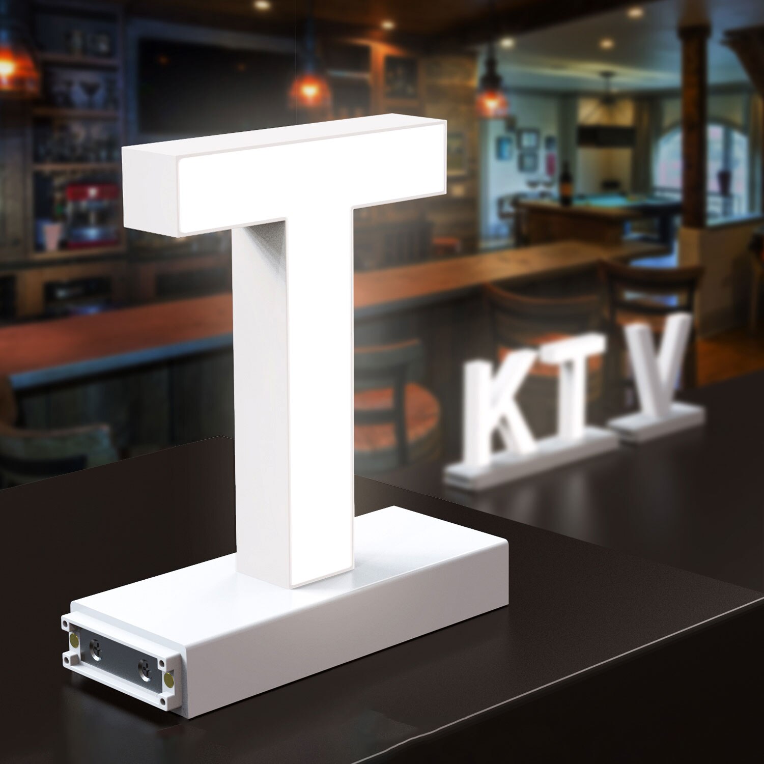 Litera LED abcMIX, magnetica seria baza, T mare, 95mm, 6500K, IP20, 1W ...