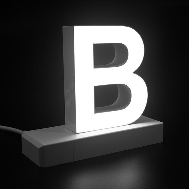 Litera LED abcMIX, magnetica seria baza, B mare, 95mm, 6500K, IP20, 1 ...