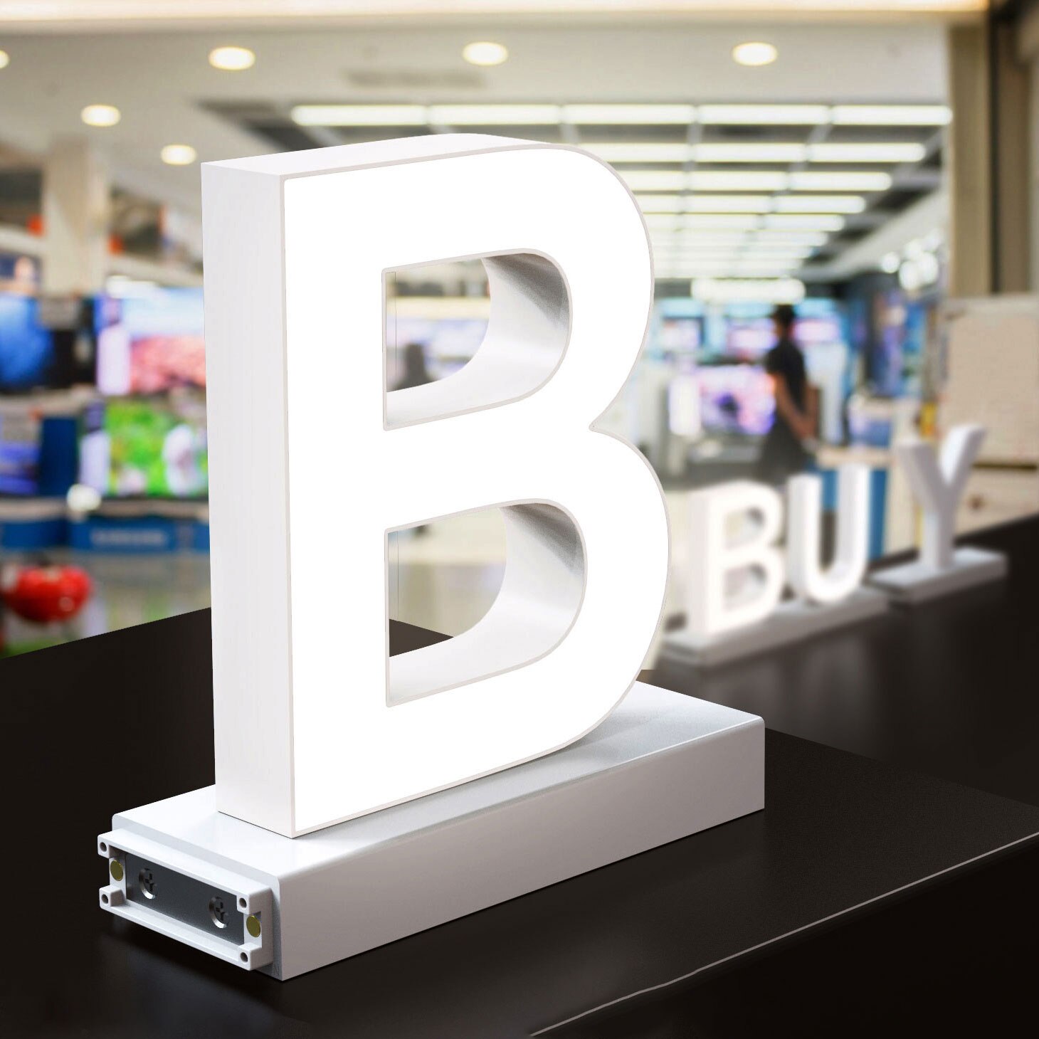 Litera LED abcMIX, magnetica seria baza, B mare, 95mm, 6500K, IP20, 1 ...