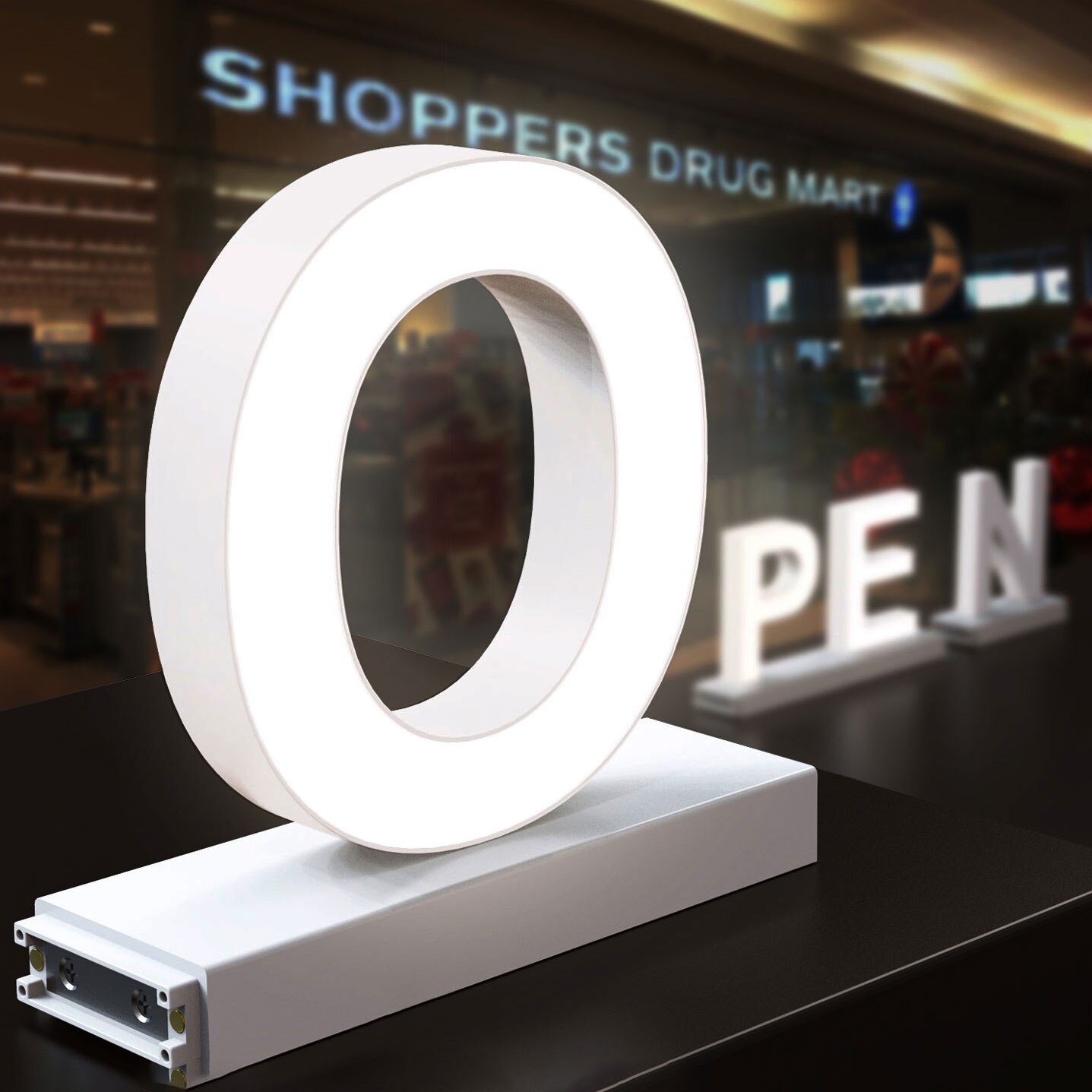 Litera LED abcMIX, magnetica seria baza, O mare, 95mm, 6500K, IP20, 1 ...