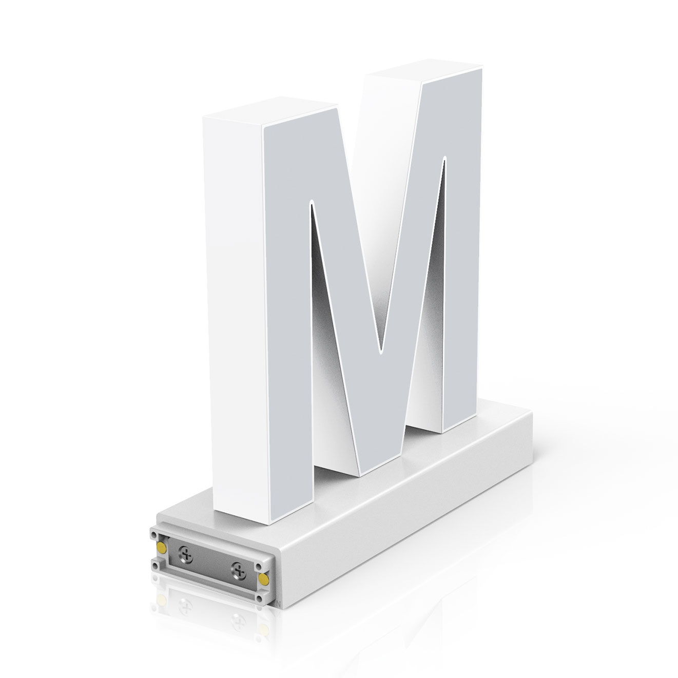 Litera LED abcMIX, magnetica seria baza, M mare, 95mm, 6500K, IP20, 2W ...