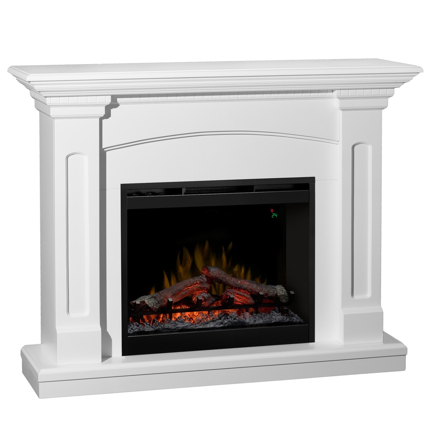 Semineu Alabaster Alb - cu focar electric 3D Dimplex Optiflame DF2624-L ...