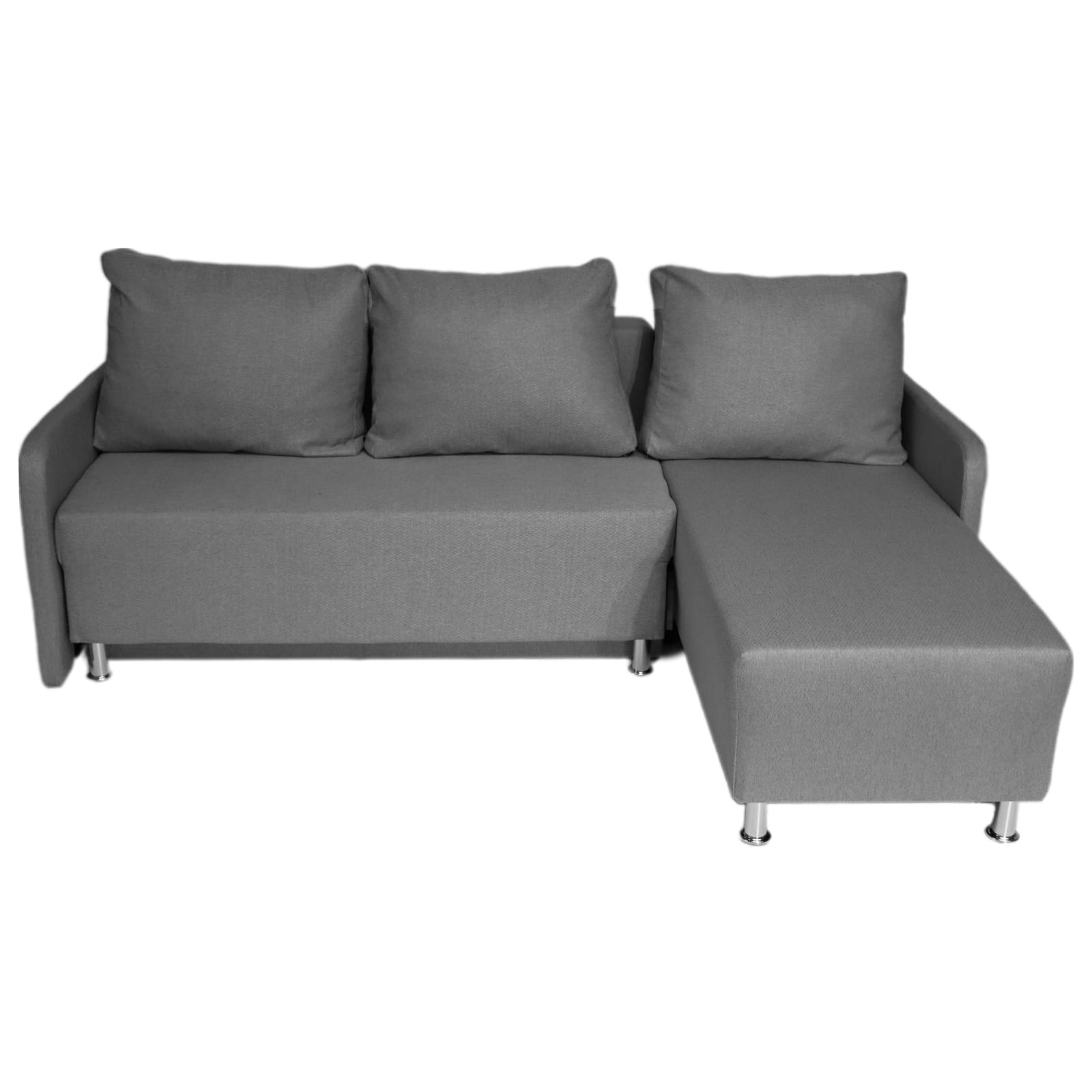 Coltar Polo, extensibil, reversibil, stofa, 212 x 150 cm, Gri - eMAG.ro