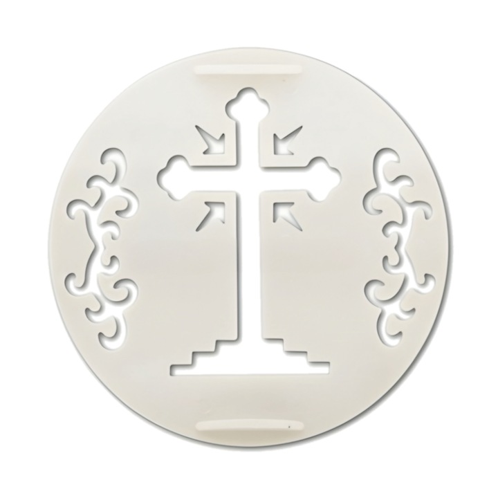 Tipar pentru coliva, Cruce si ornamente, 17cm - eMAG.ro