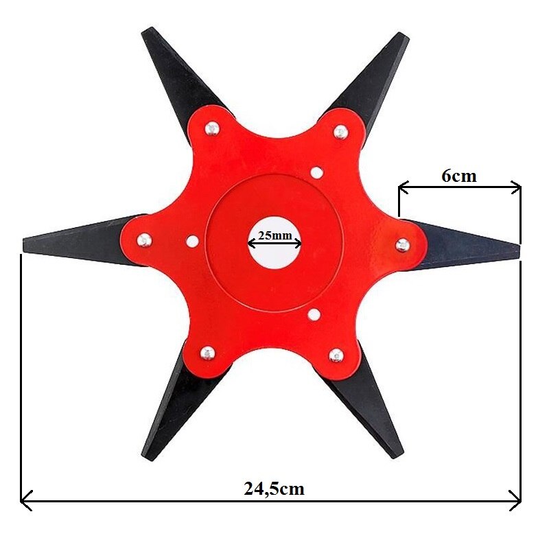 Disc motocoasa, 6 cutite pliabile, 255 x 25.5 mm Totokita - eMAG.ro
